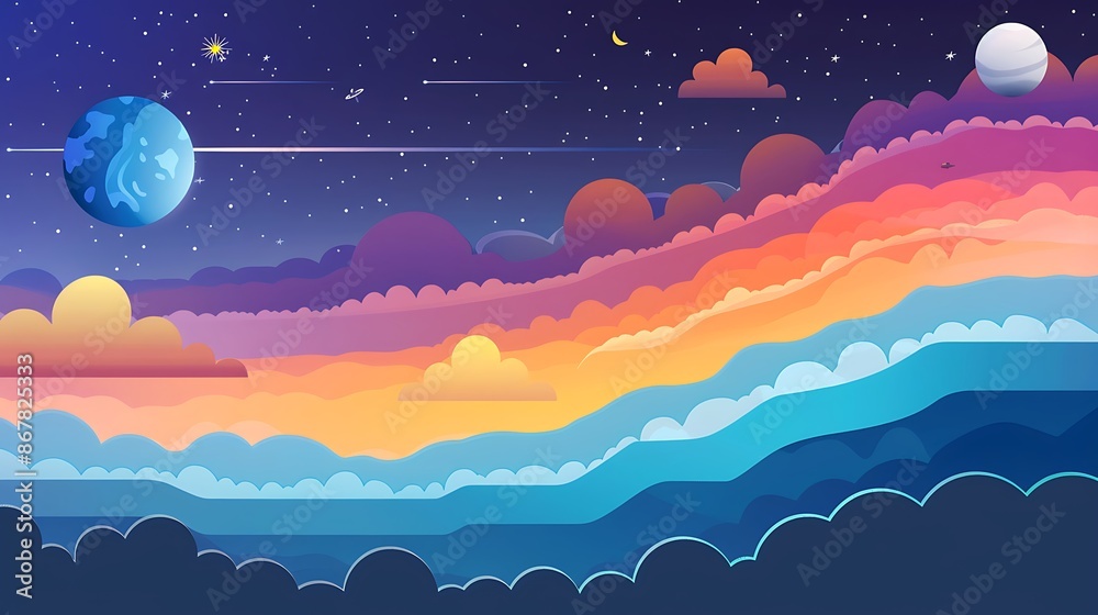 Infographic showing the layers of the Earth's atmosphere including the ...