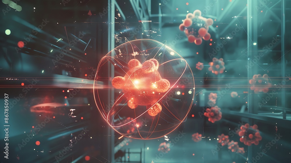 Visual resource on Nuclear Fission illustrating the process of ...
