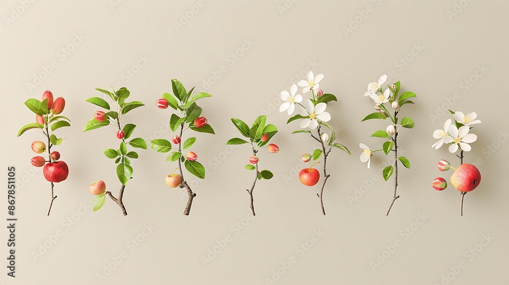 Visual resource on the lifecycle of the Apple Tree Malus domestica ...