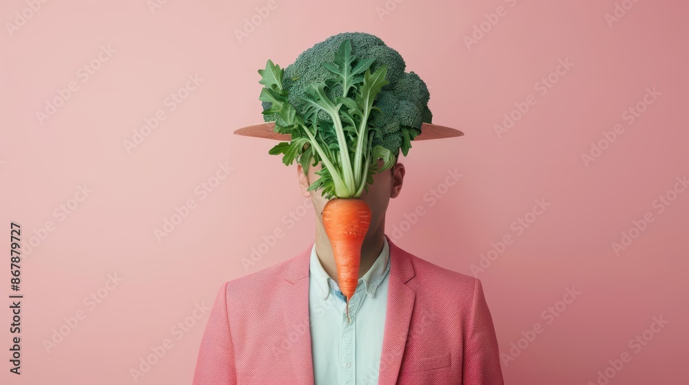 Unleash your creativity with a cyber boss sporting a vegetable head ...