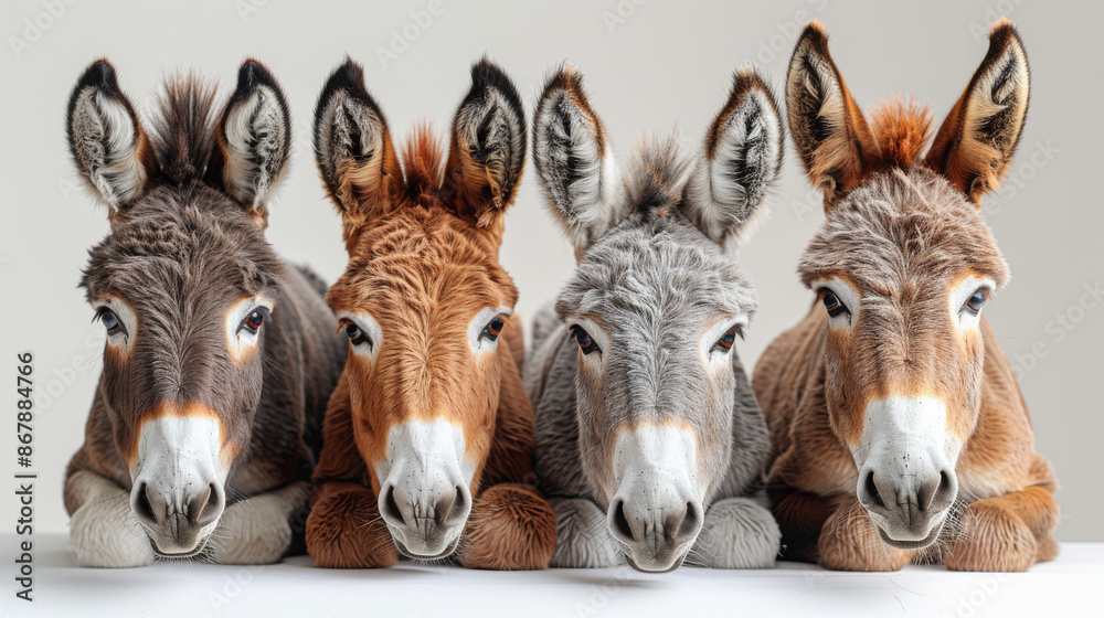 Donkeys - Pack animals known for their endurance and resilience. Stock ...