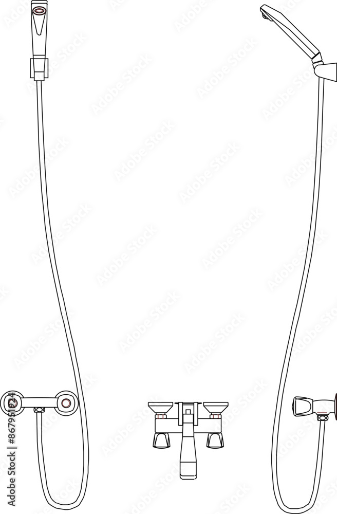 Vector silhouette illustration sketch of a detailed design of a ...