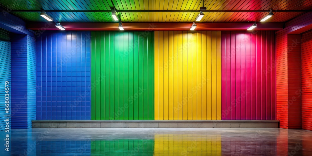 A high-contrast composition featuring bold colors for visual drama and ...