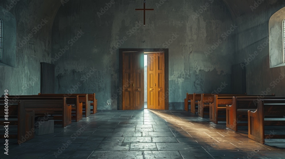 Banner background of Church Day theme banner design for microstock, no ...