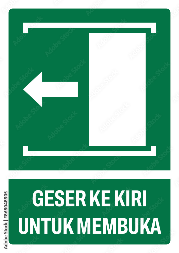 ISO emergency and first aid safety signs in indonesian_geser ke kiri ...