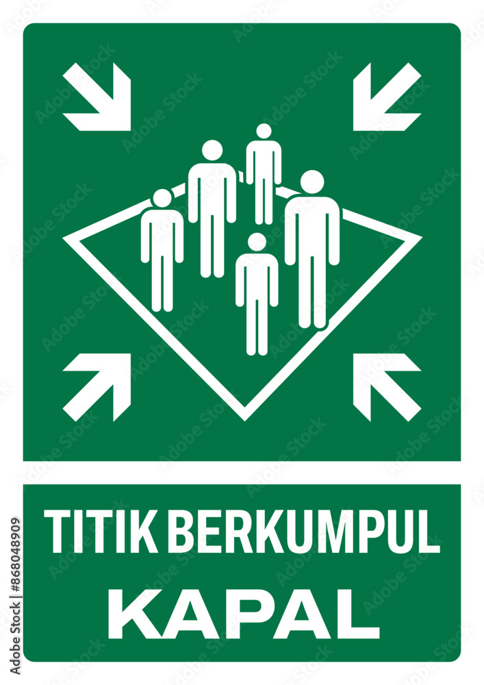 ISO emergency and first aid safety signs in indonesian_titik berkumpul ...