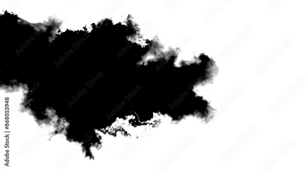 ink transition spreads stroke white screen, fluid art drop texture ...