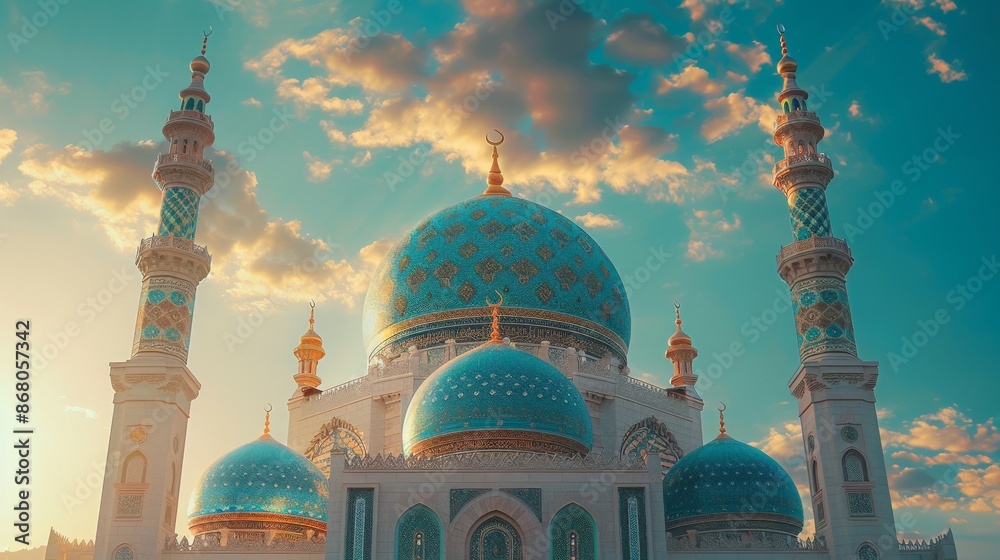 Mosque Dome: banner background of Mosque Day theme banner design for ...