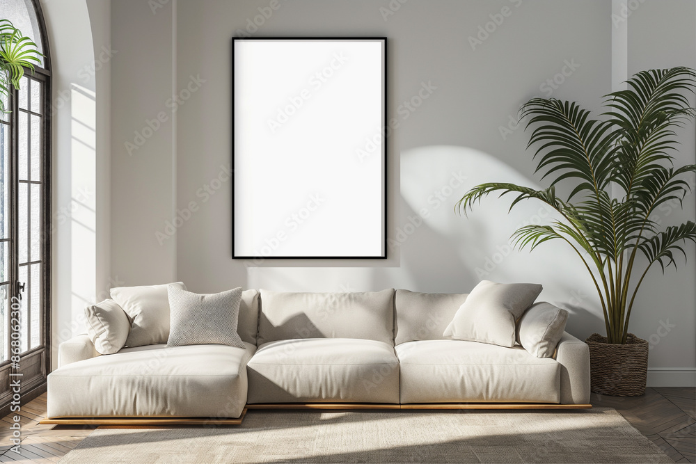 Frame mockup, ISO A paper size. Home Office wall poster mockup ...