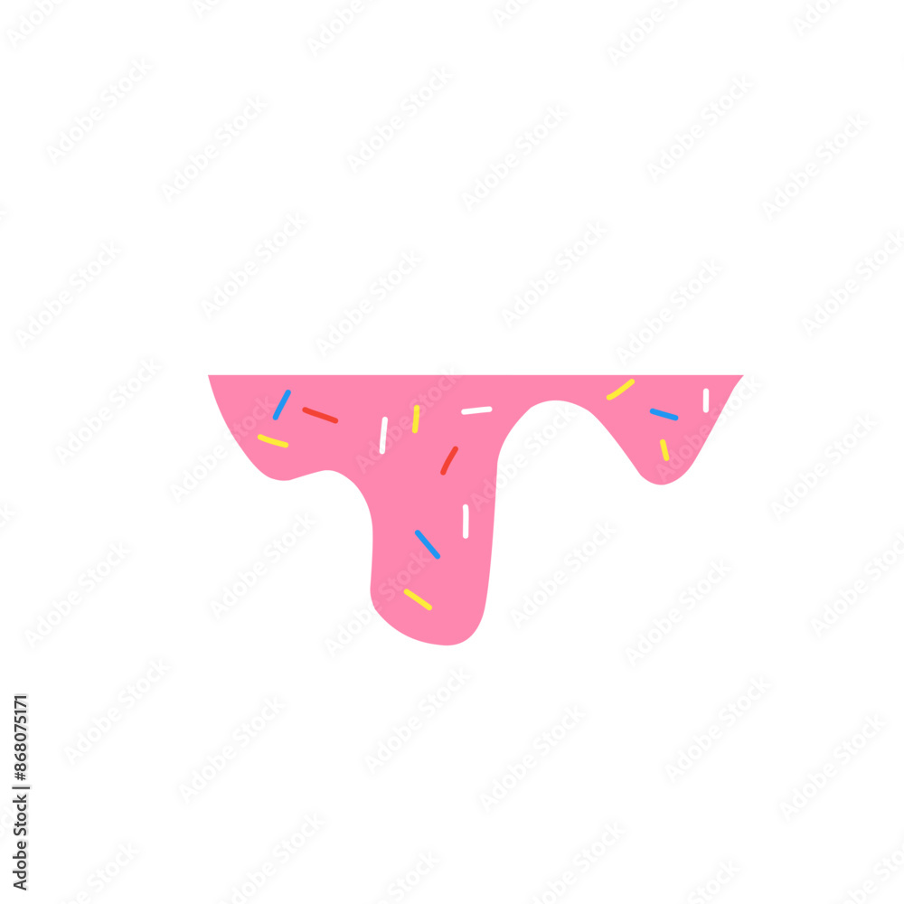 Melted Ice Cream Frame Border with colorful sprinkles Stock Vector ...