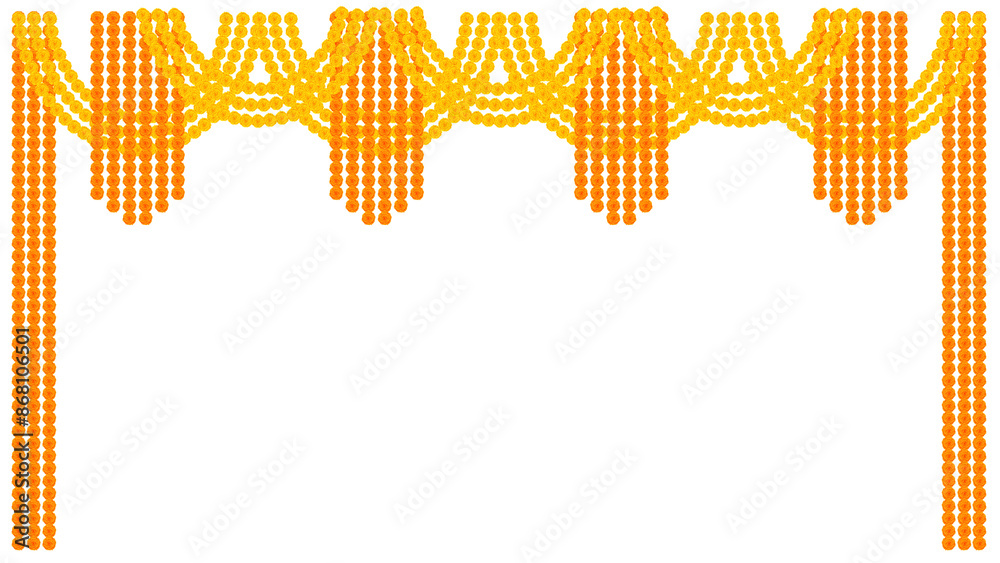 Traditional indian garland marigold toran floral vector wedding and ...