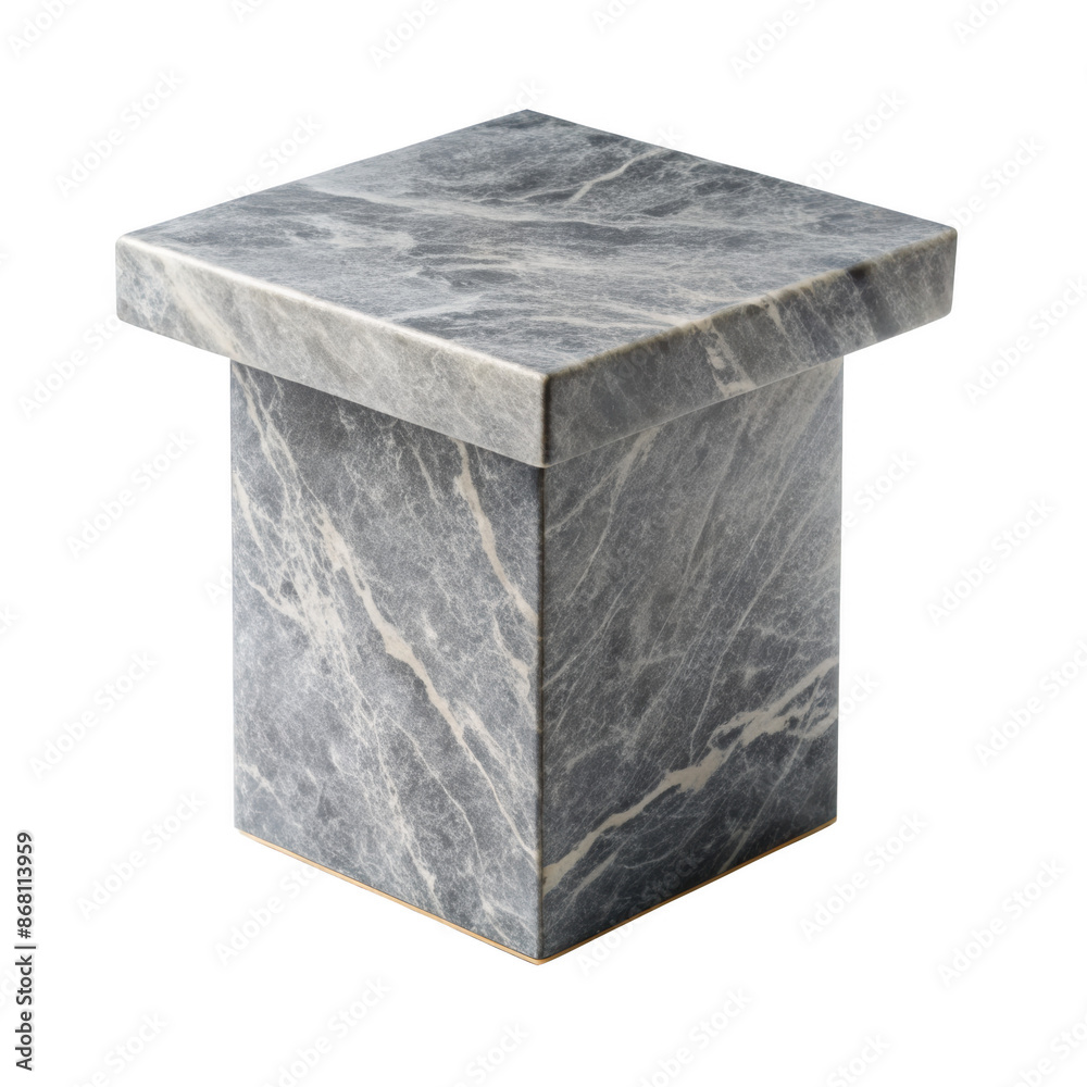 Gray Marble Side Table featuring a refined and elegant design ...
