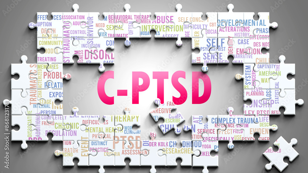 C-Ptsd as a complex subject, related to important topics. Pictured as a ...
