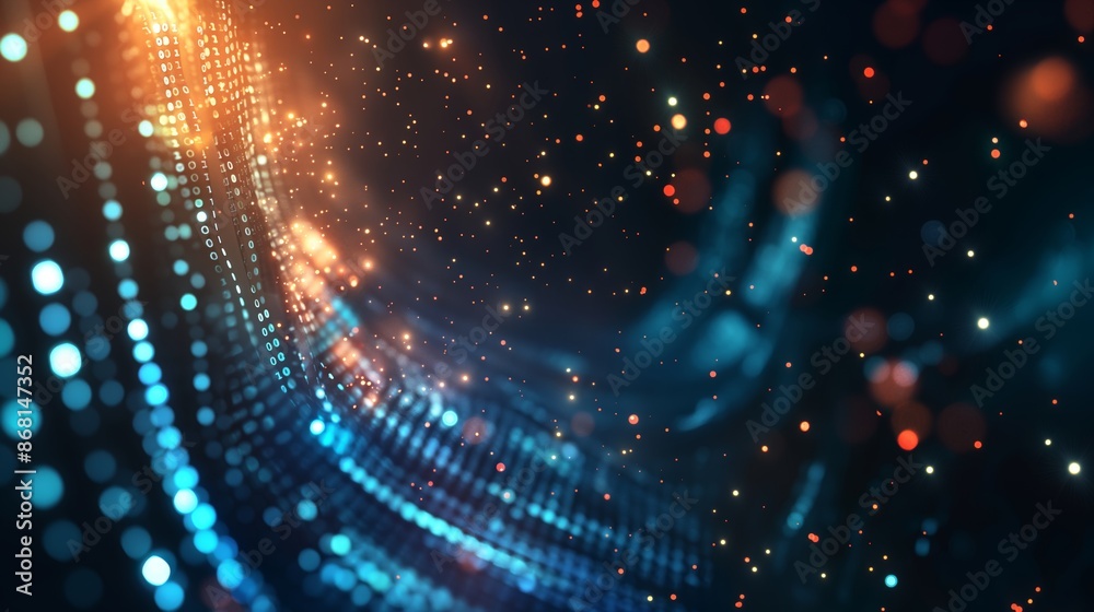 Abstract technology background of a quantum computing system with a ...
