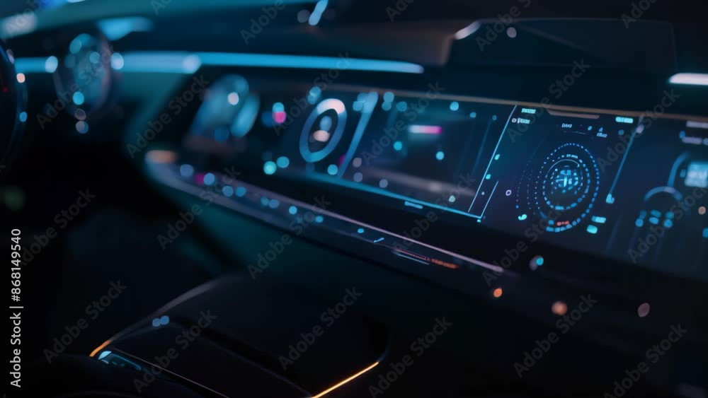 A futuristic cars dashboard with intuitive controls and advanced ...