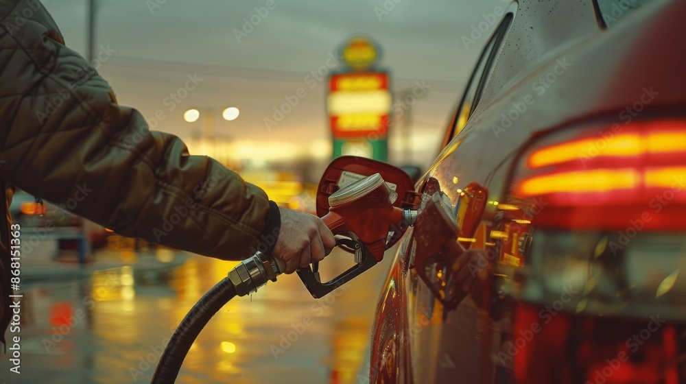 The wallpaper featuring a close-up of a gas pump nozzle highlights the ...