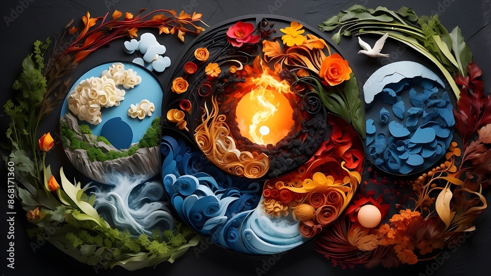 The four elements of nature combined into an incredibly imaginative ...