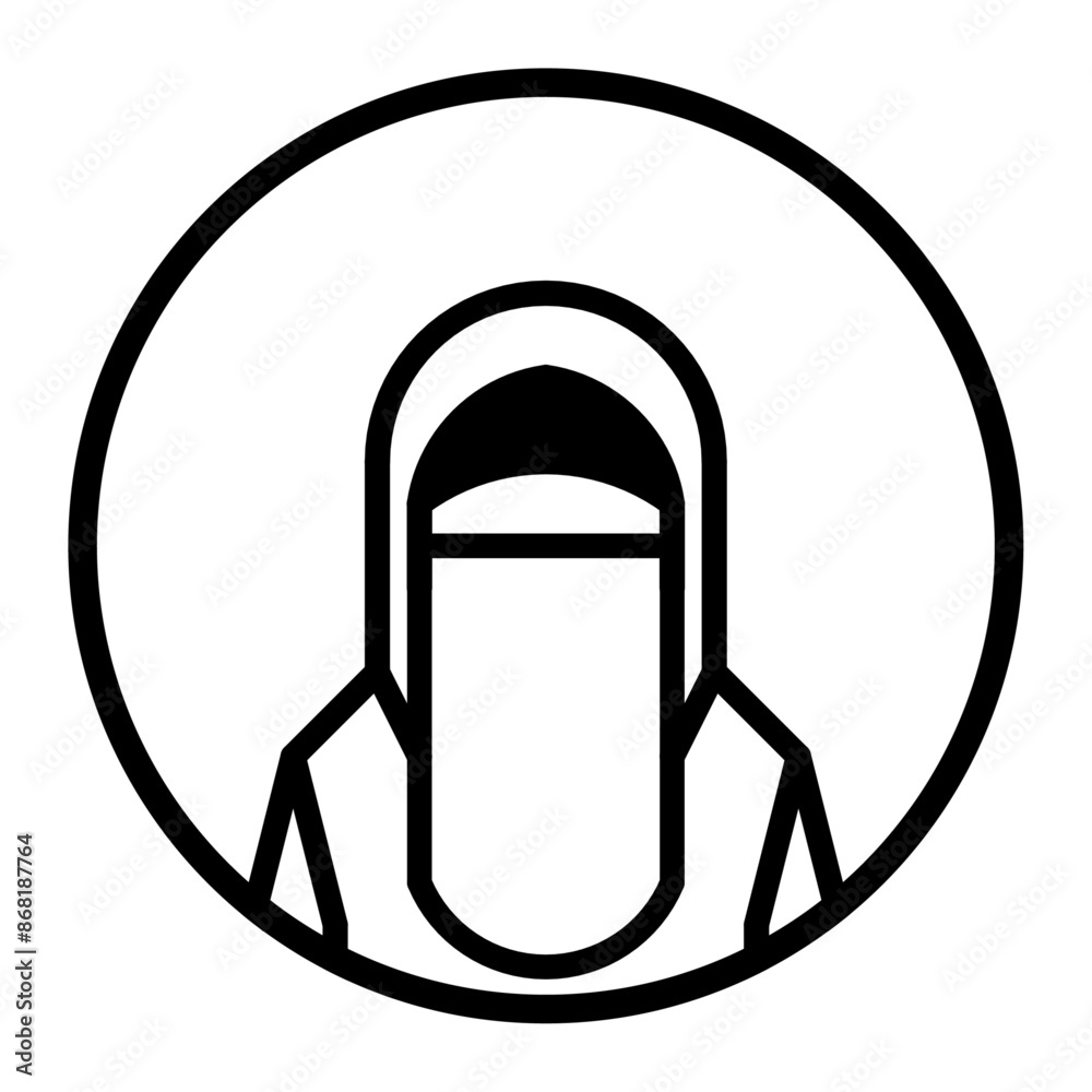 hijab niqab blank profile avatar, woman with hijab niqab sign, muslimah ...