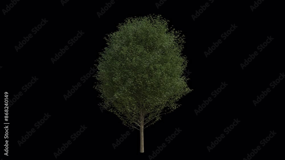 Hornbeam Tree blowing in the wind. Wind blows the European Hornbeam ...