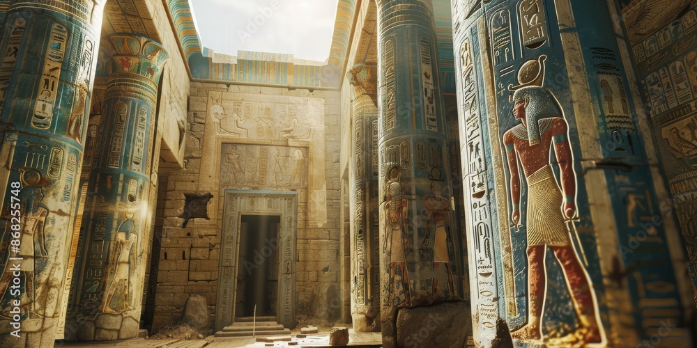 Immersing in the majesty of ancient Egyptian architecture, featuring ...