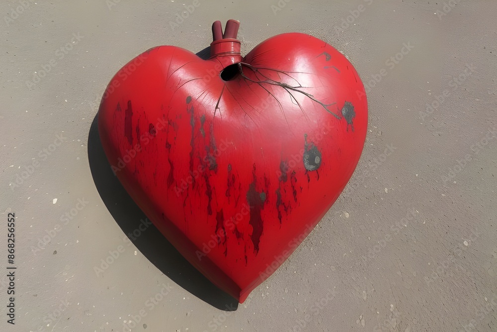 a 3d illustration of a red bleeding heart. Blood, Realistic, Anatomical ...