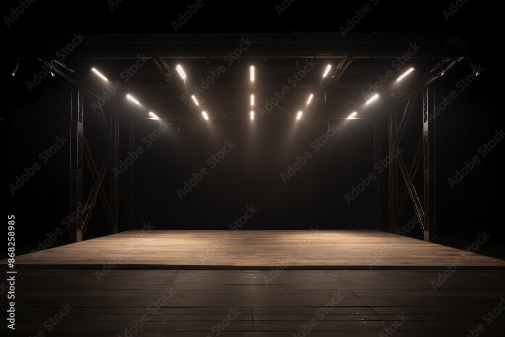 Artistic performances stage light background with spotlight illuminated ...