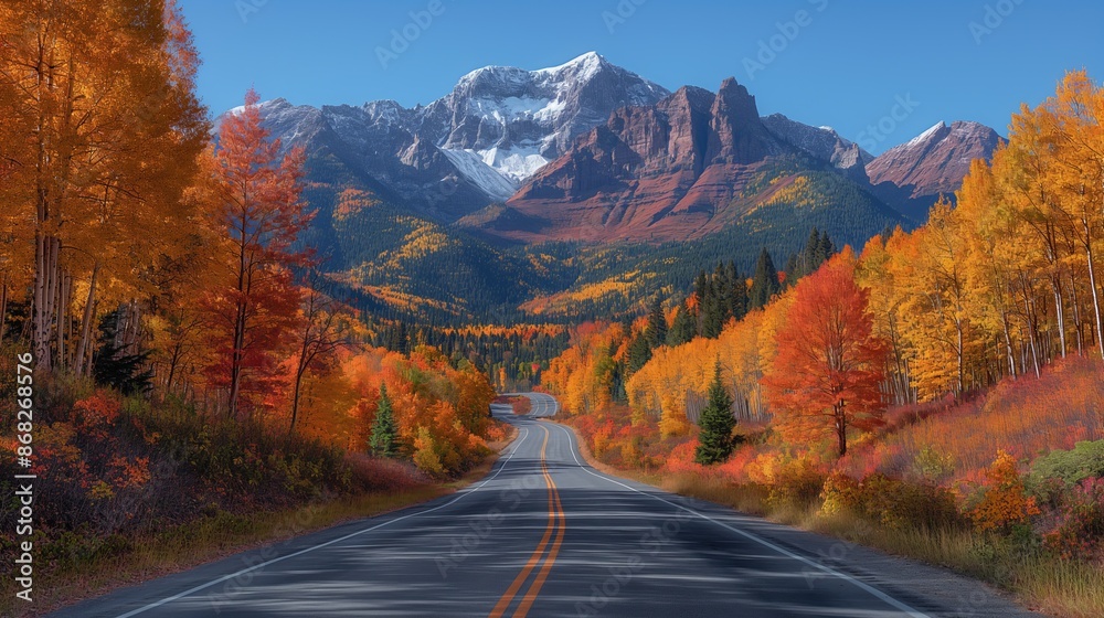 Stunning Autumn View of Mount Nebo Scenic Byway in the USA | Vivid Fall ...