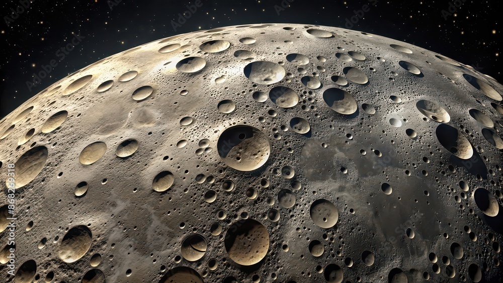 Seamless moon surface asteroid texture with craters, moon, surface ...