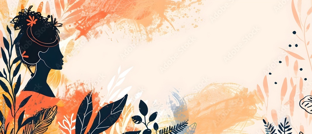 Womens History Month Doodle Page Print Border Design for Motivational ...