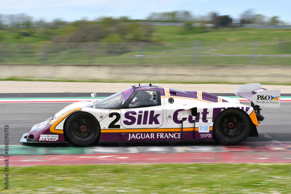 Scarperia, 5 April 2024: Jaguar XJR-9 group C year 1988 in action ...