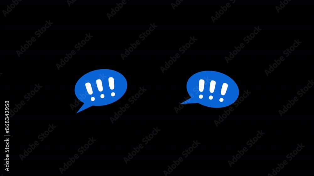 exclamation mark animation icon, Three doodle exclamation marks, stop ...