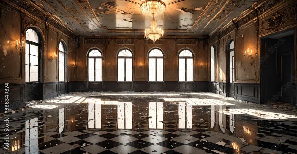 victorian baroque ballroom palace interior furniture design. aged old ...