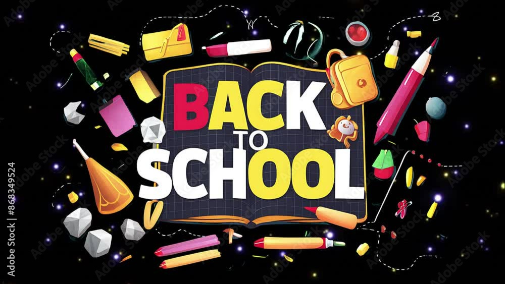 Back to school animation Comic book cartoon Background education ...