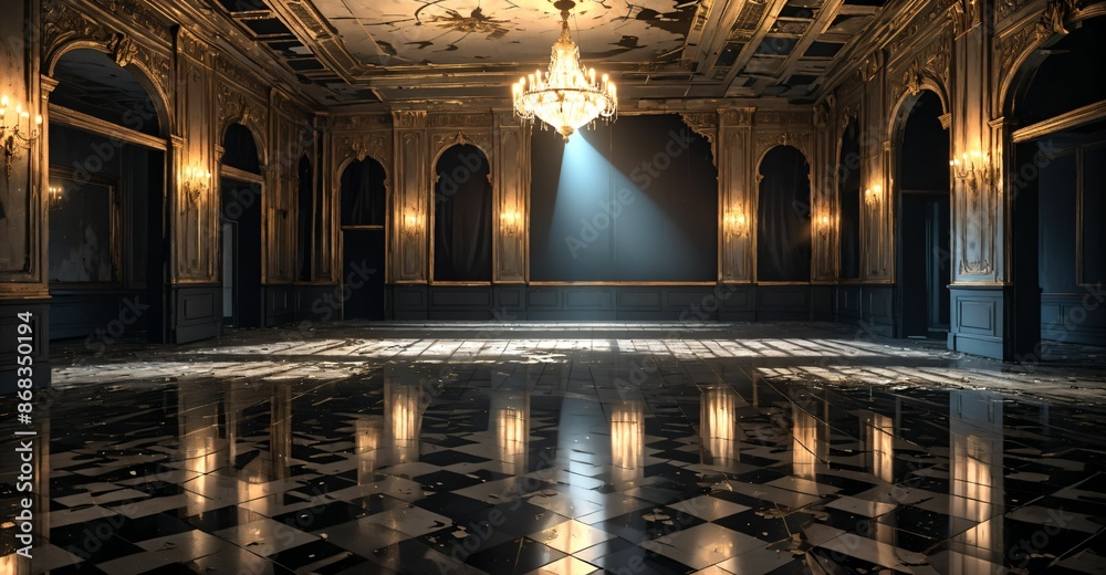 victorian baroque ballroom palace interior furniture design. aged old ...