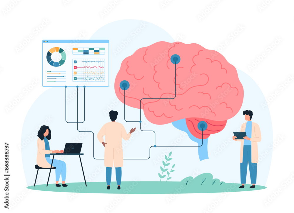 Human brain and nervous system, neuroscience disease research and ...