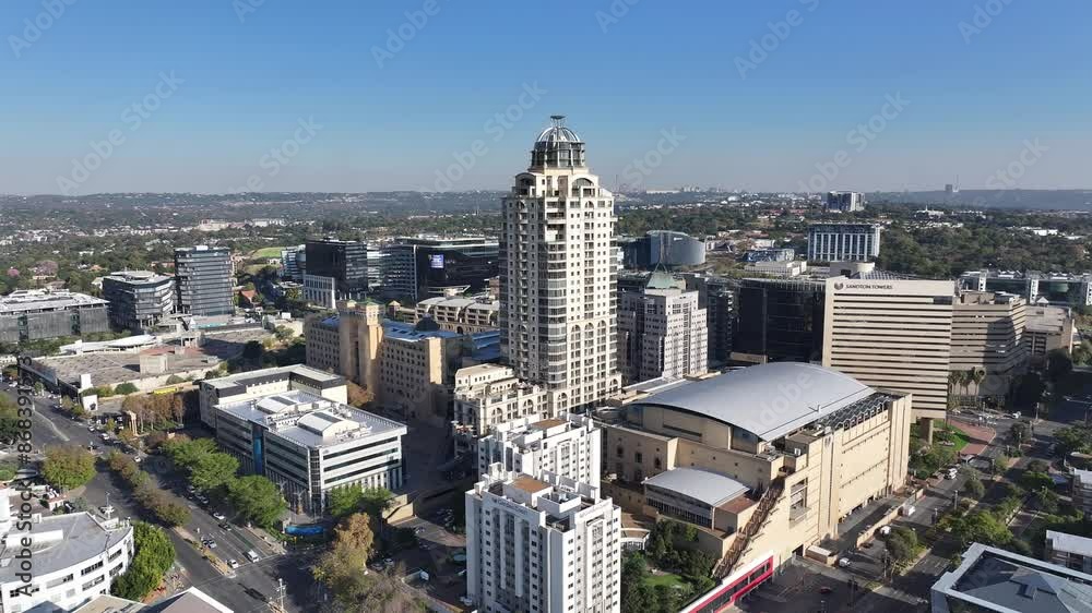 Sandton Skyline At Johannesburg Gauteng South Africa. Facades ...