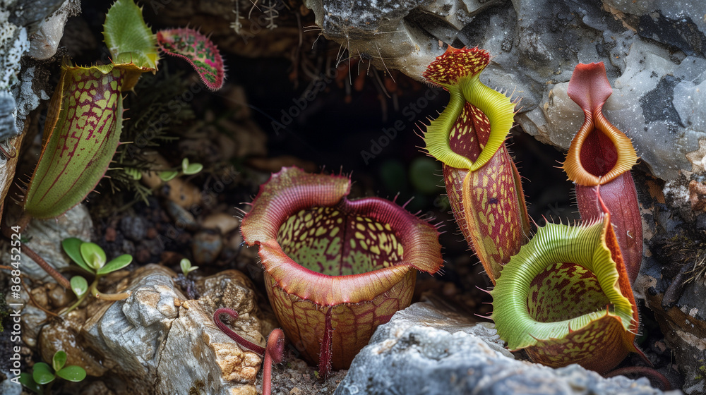 Foto de Deep in the Kinabalu mountains, Nepenthes rajah thrives in its ...