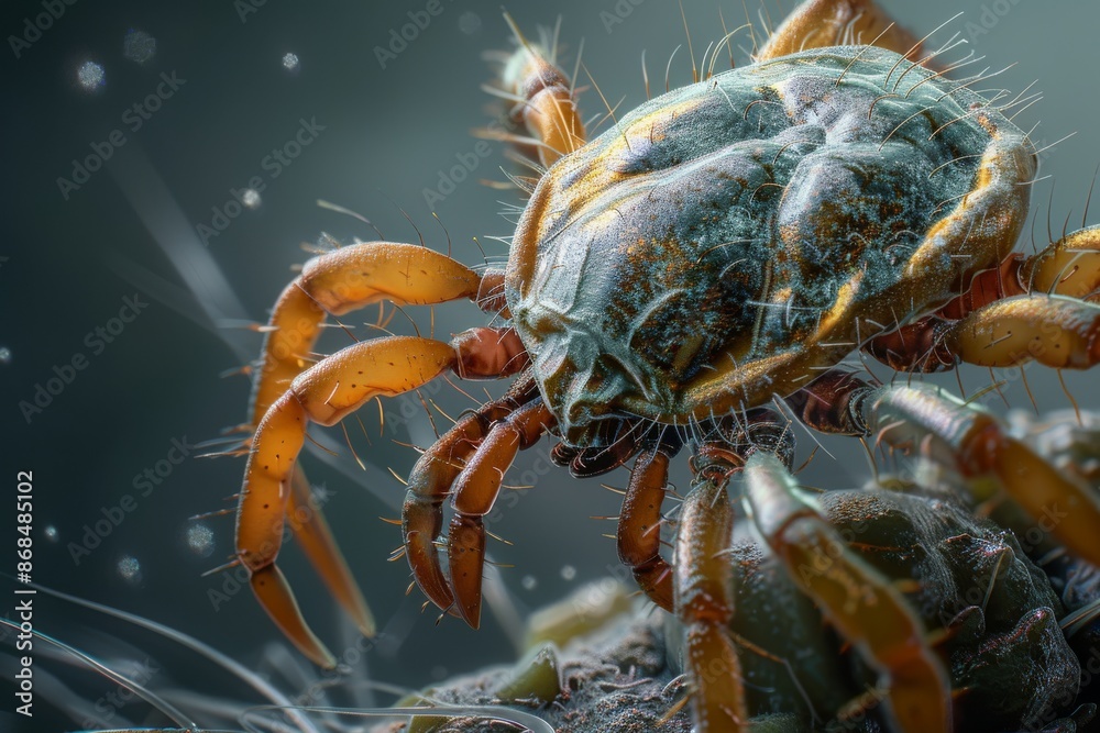 Insect monster bites, encephalitis tick macro dust mite, horrible ...