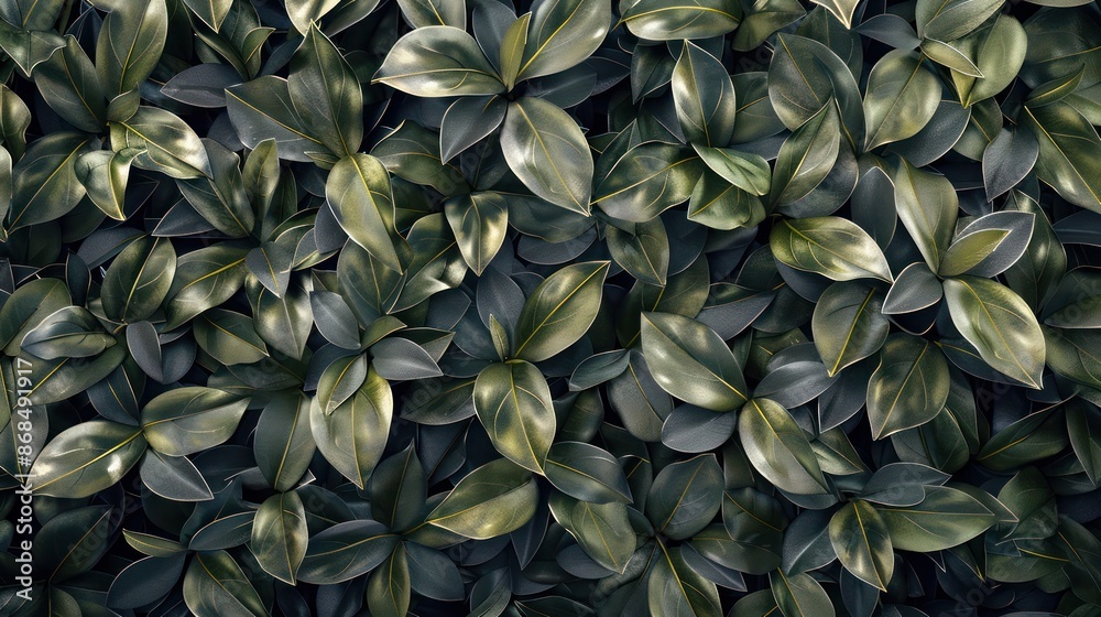 Screen wall with overlapping metal leaves, each layer contributing to a ...