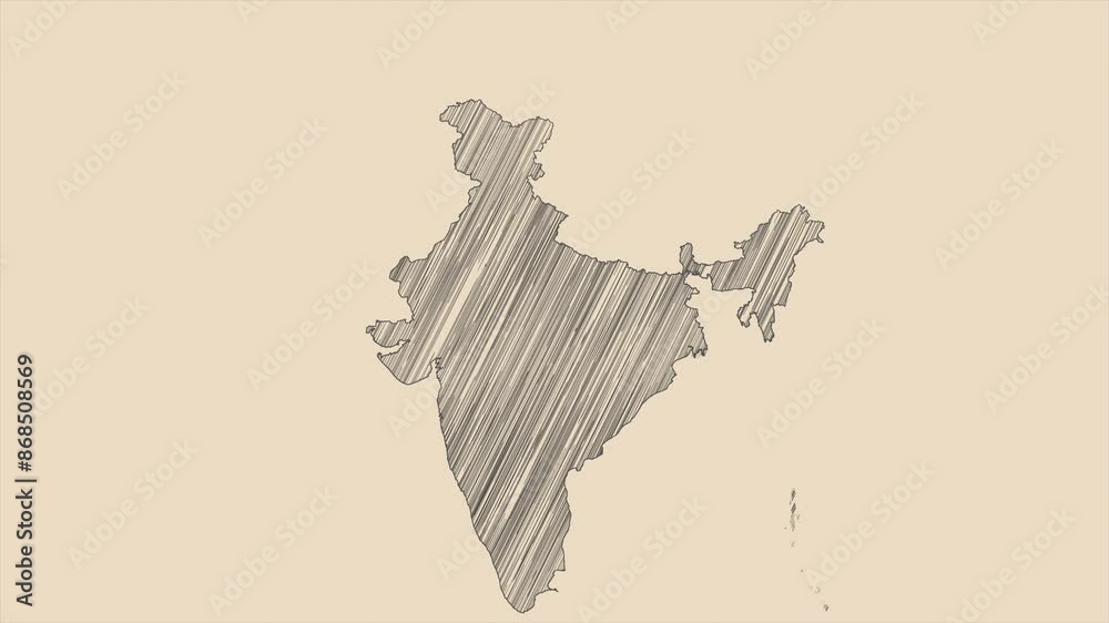 India Map Animation. Abstract geometric futuristic concept Map of India ...