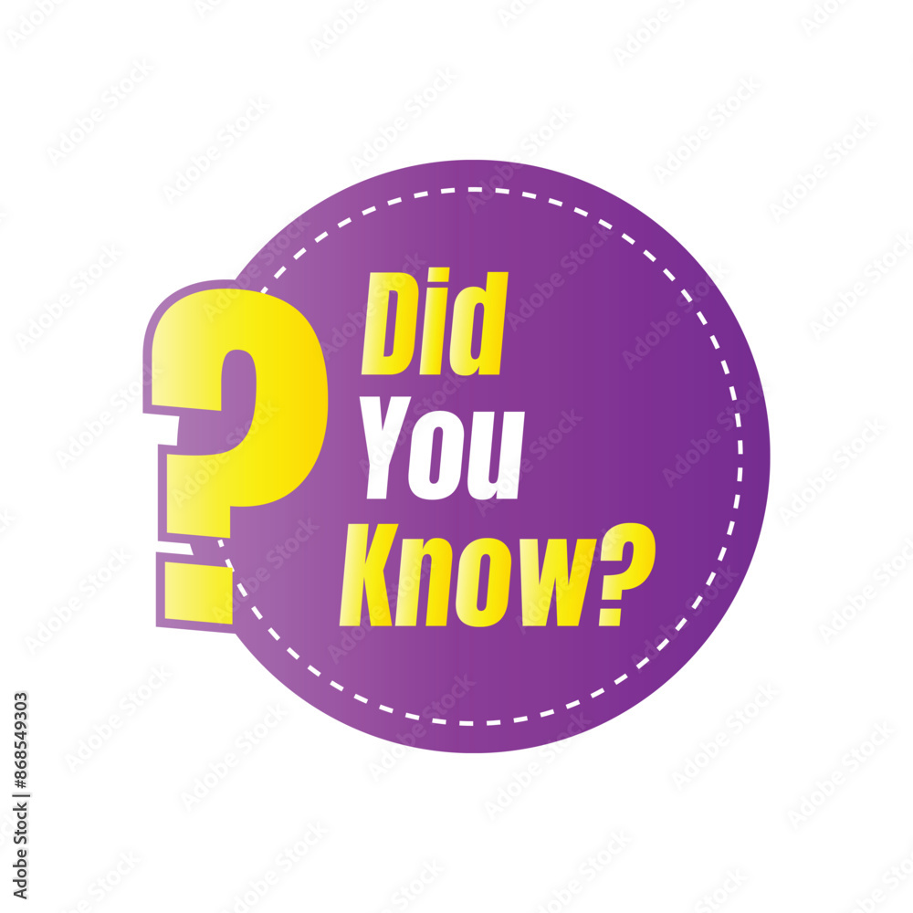 Did you know fun fact question icon illustration design, Have you heard ...