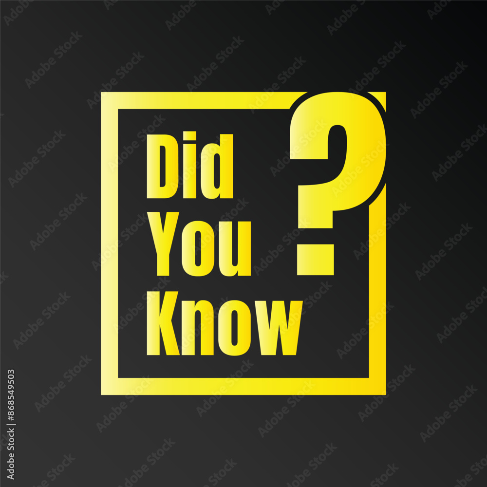 Did you know fun fact question icon illustration design, Have you heard ...