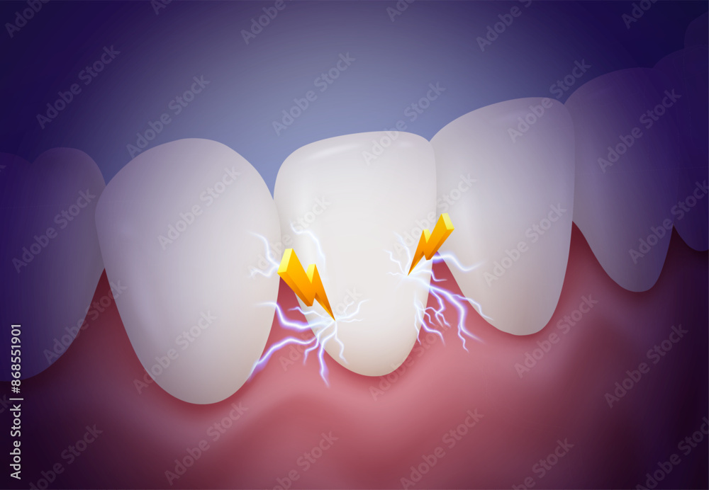 Sensitive teeth sharp pain like an electric shock or lightning strike ...