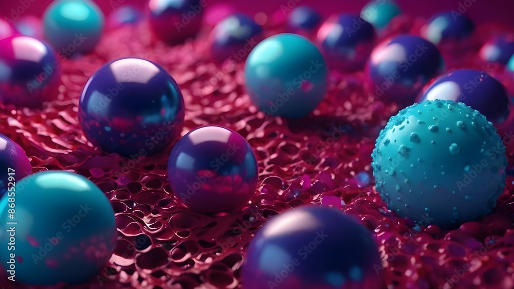 3D Render of Abstract Art Video Animation, Dynamic 3D Background with ...