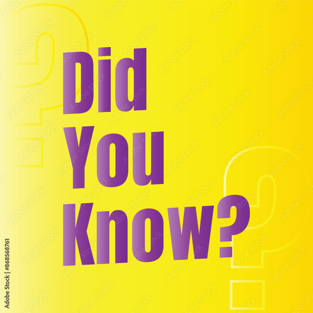 Did you know fun fact question icon illustration design, Have you heard ...