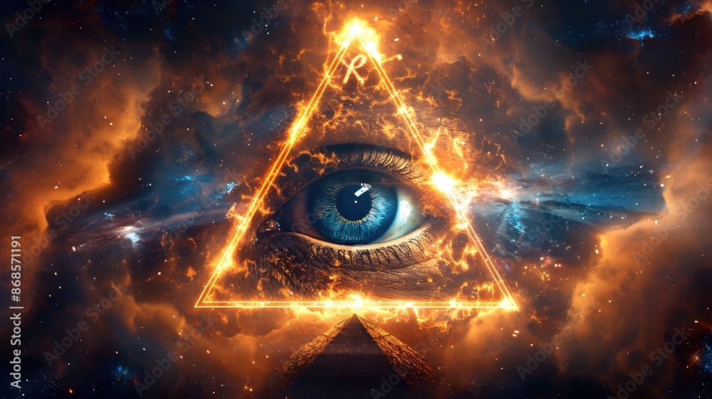 Esoteric Spiritual Symbols and Interstellar Motif in Render Stock ...