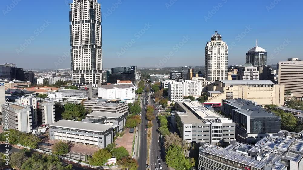 Sandton Skyline At Johannesburg Gauteng South Africa. Cultural Heritage ...