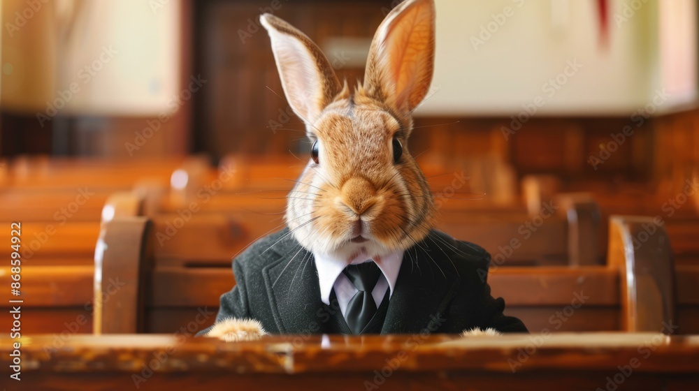 Serious business rabbit. This adorable rabbit in a suit and tie is ...