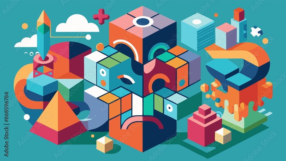 Forms, unique and thought-provoking image, featuring disjointed and ...