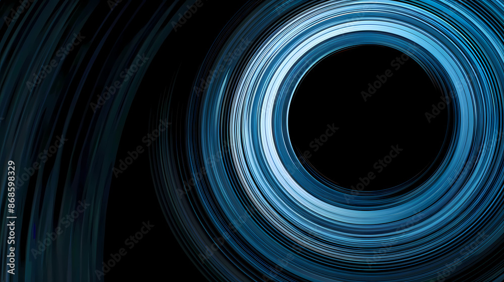 abstract digital artwork featuring a circular wave pattern with ...